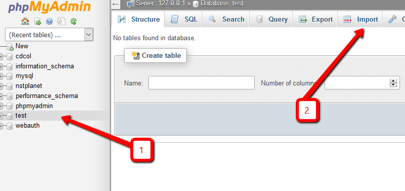 How To Export And Import Database File From Localhost Mysql Nst Web Creation